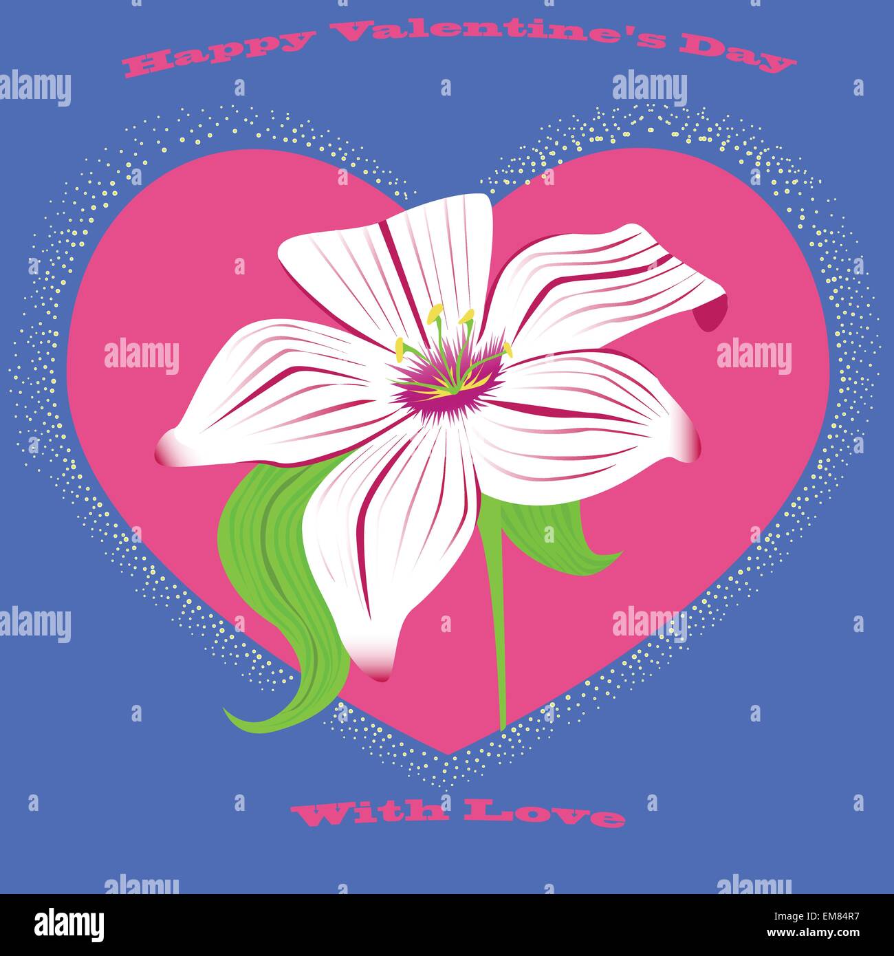 White heart lily Stock Vector Images - Alamy