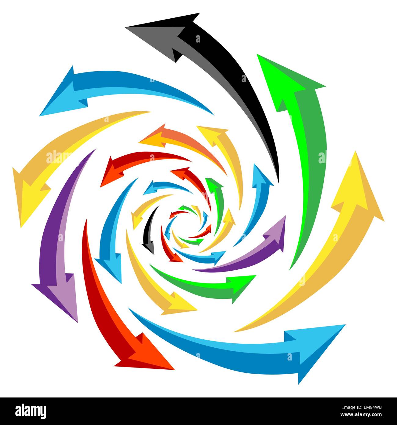 Blue shiny 3d arrows Stock Vector Images - Alamy