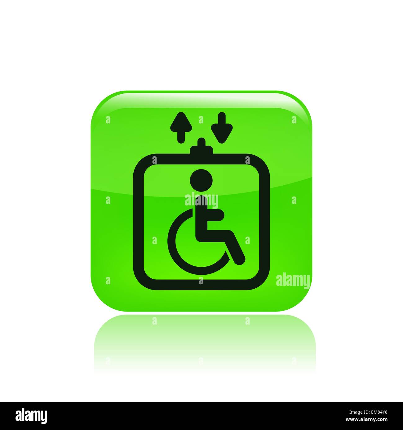 Vector illustration of single handicap elevator icon Stock Vector Image ...