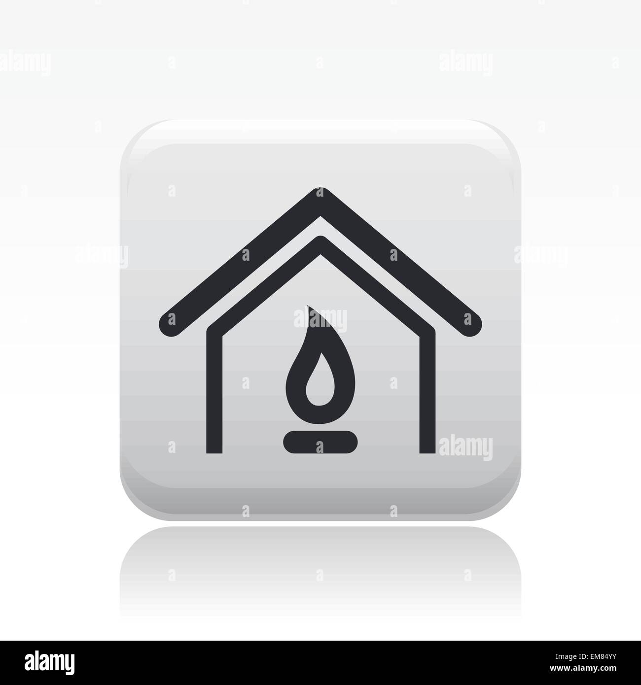 Vector illustration of single fire home icon Stock Vector Image & Art ...
