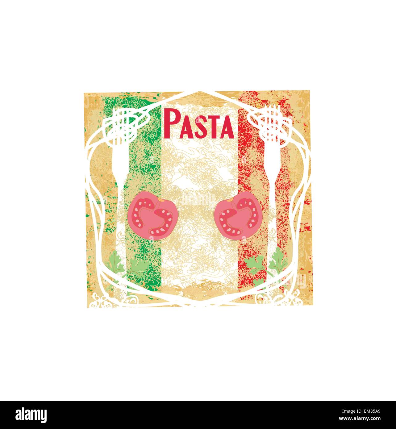 Spaghetti pattern vector Cut Out Stock Images & Pictures - Alamy