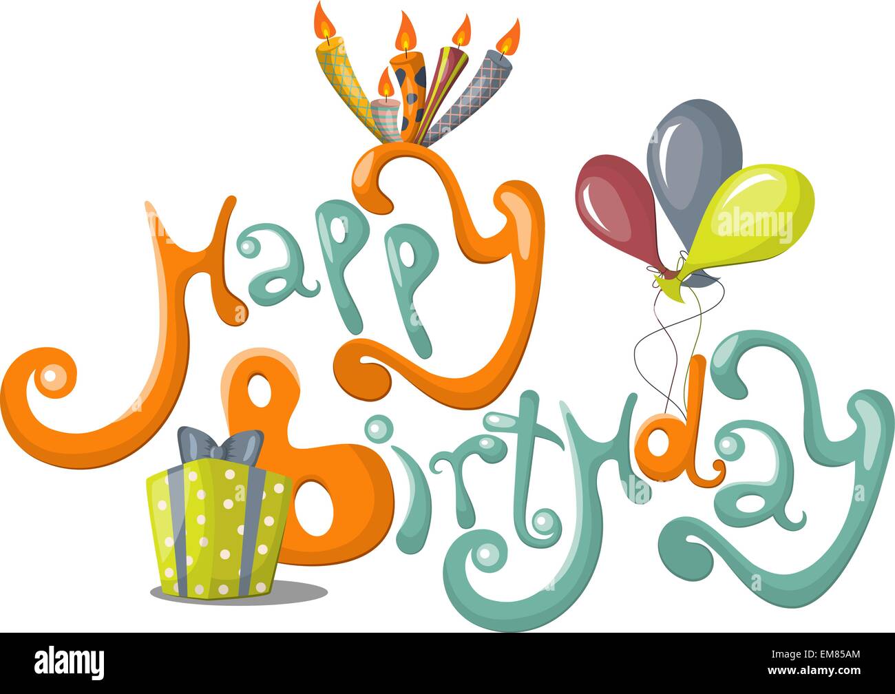 Birthday text box Cut Out Stock Images & Pictures - Alamy