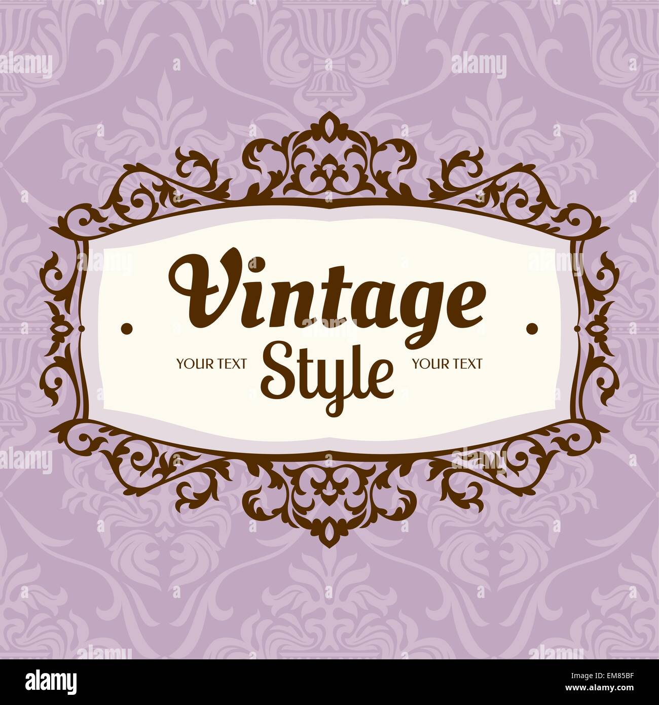 Retro card frame text Stock Vector Images - Alamy