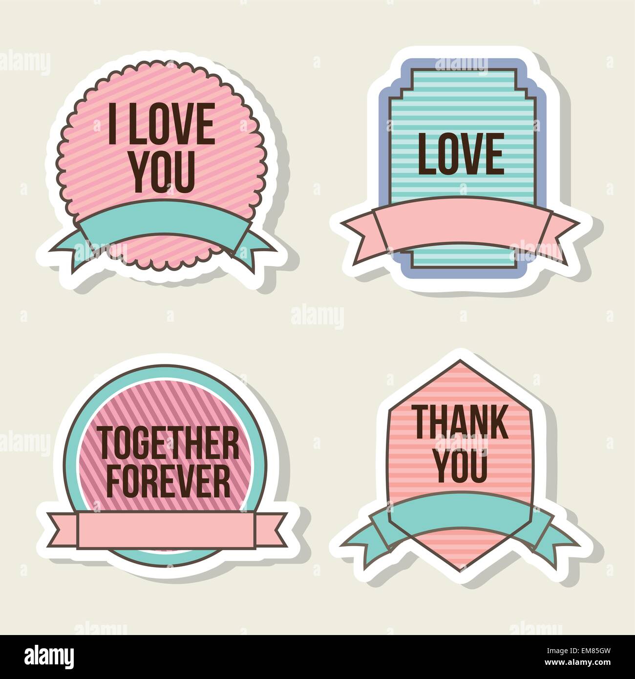 I love life sticker hi-res stock photography and images - Alamy