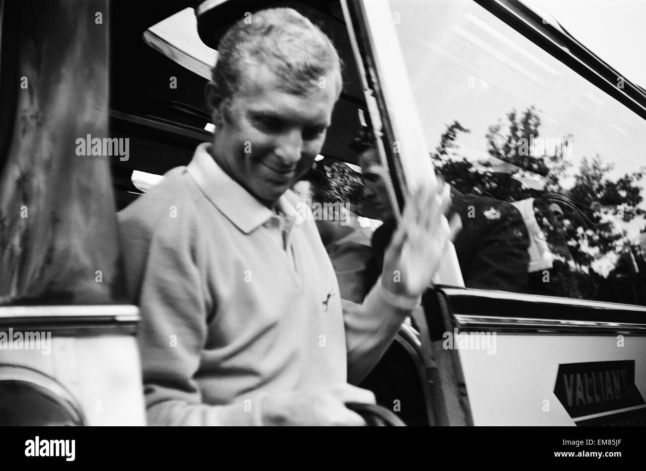 England captain Bobby Moore travels to Wembley with the rest of the ...