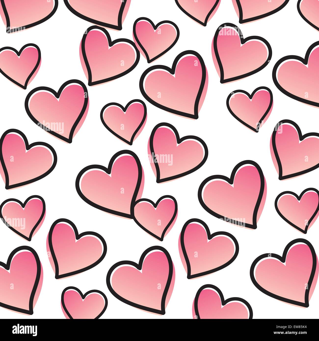 Background hearts over white Stock Vector Images - Alamy