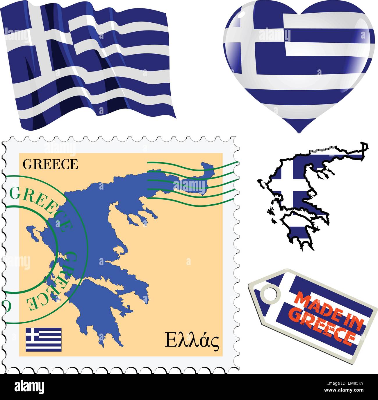 Greece map collection country Stock Vector Images - Alamy