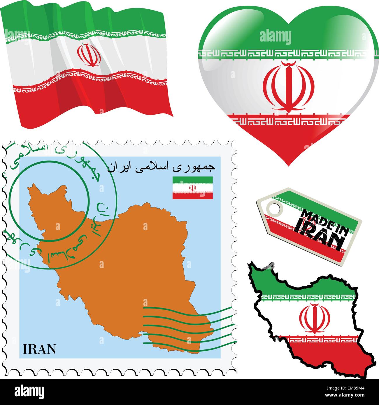 national colours of Iran Stock Vector Image & Art - Alamy