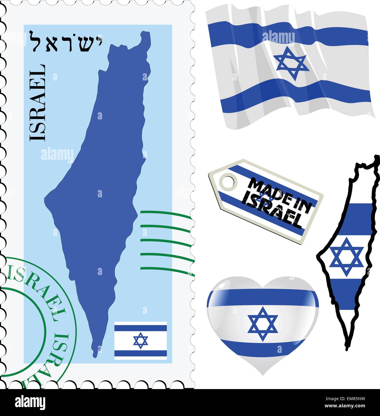 national colours of Israel Stock Vector Image & Art - Alamy
