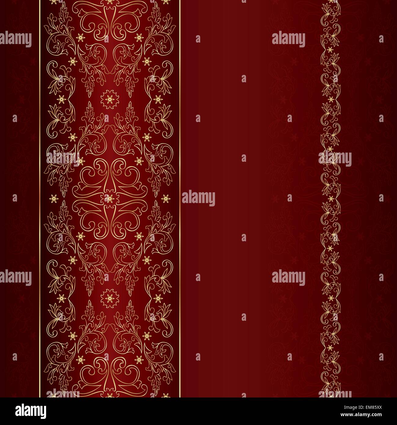 Seamless gold flower pattern hi-res stock photography and images - Alamy