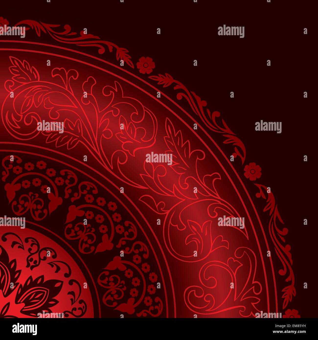 Decorative ornate round frame Stock Vector Images - Alamy