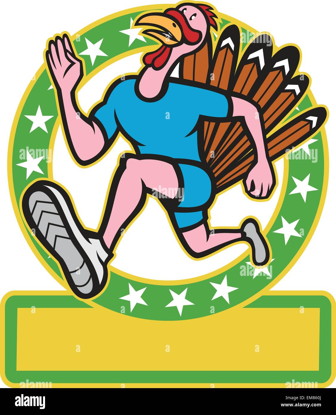 Turkey Run Runner Side Cartoon Stock Vector Image & Art - Alamy