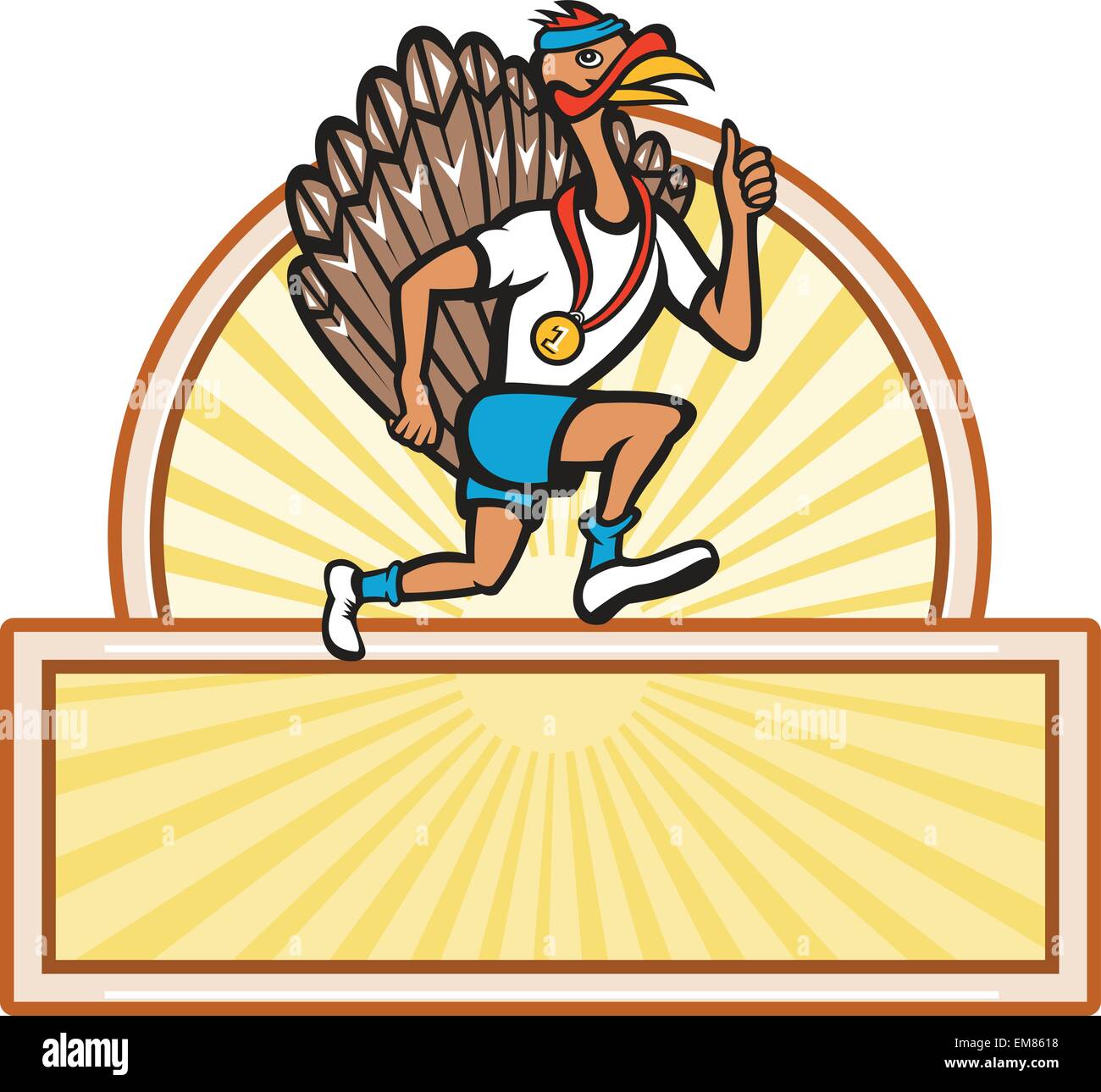 Turkey Run Runner Side Cartoon Isolated Stock Vector Image & Art - Alamy