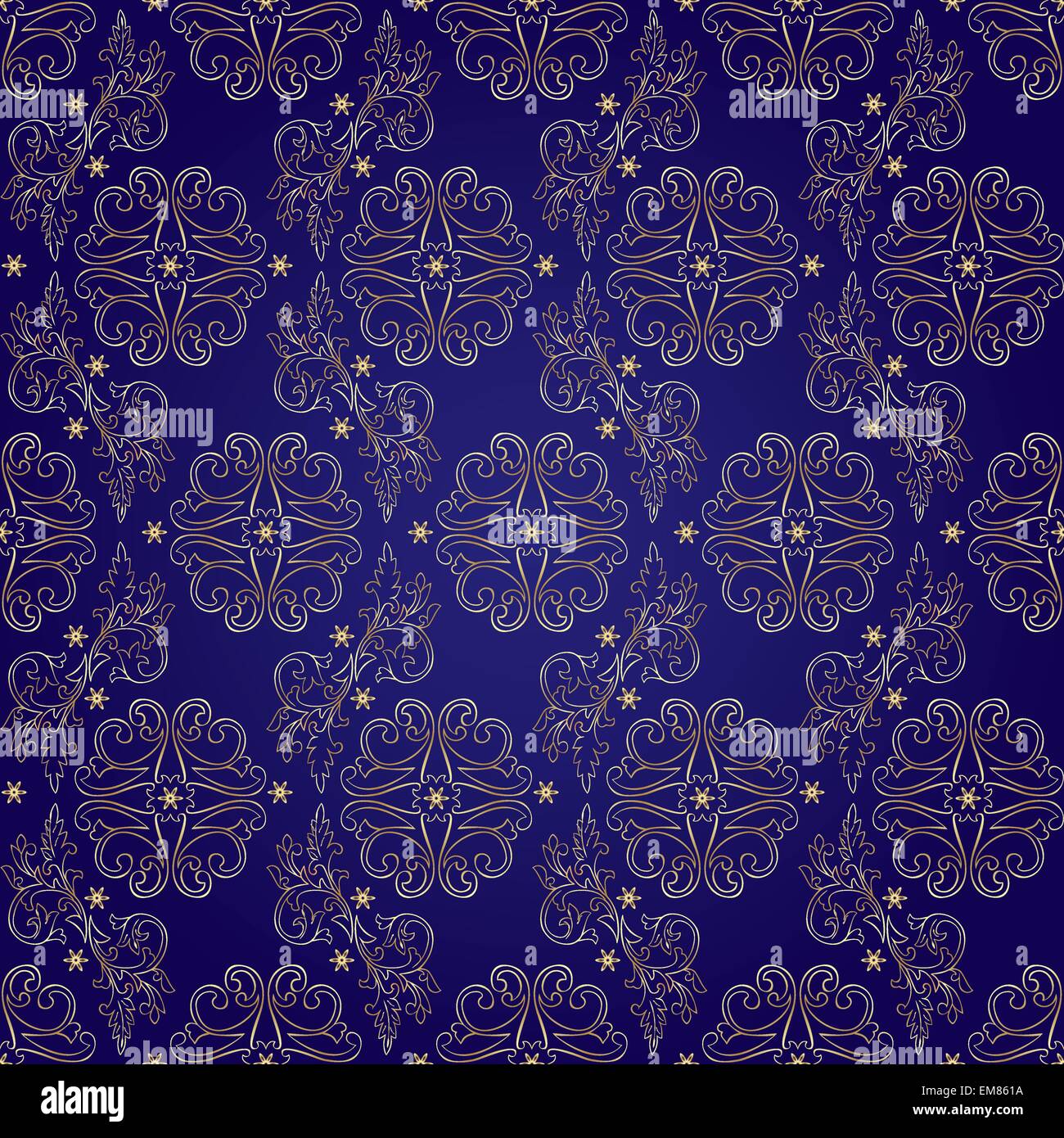 Floral vintage seamless pattern on violet background Stock Vector Image ...