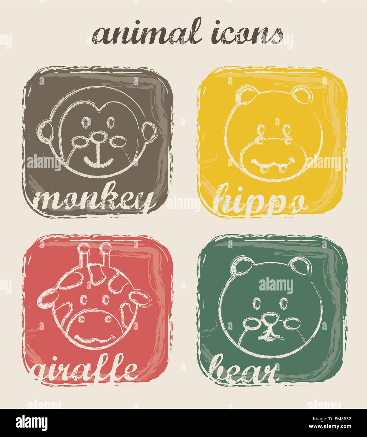 Animal vector icons Stock Vector Images - Alamy