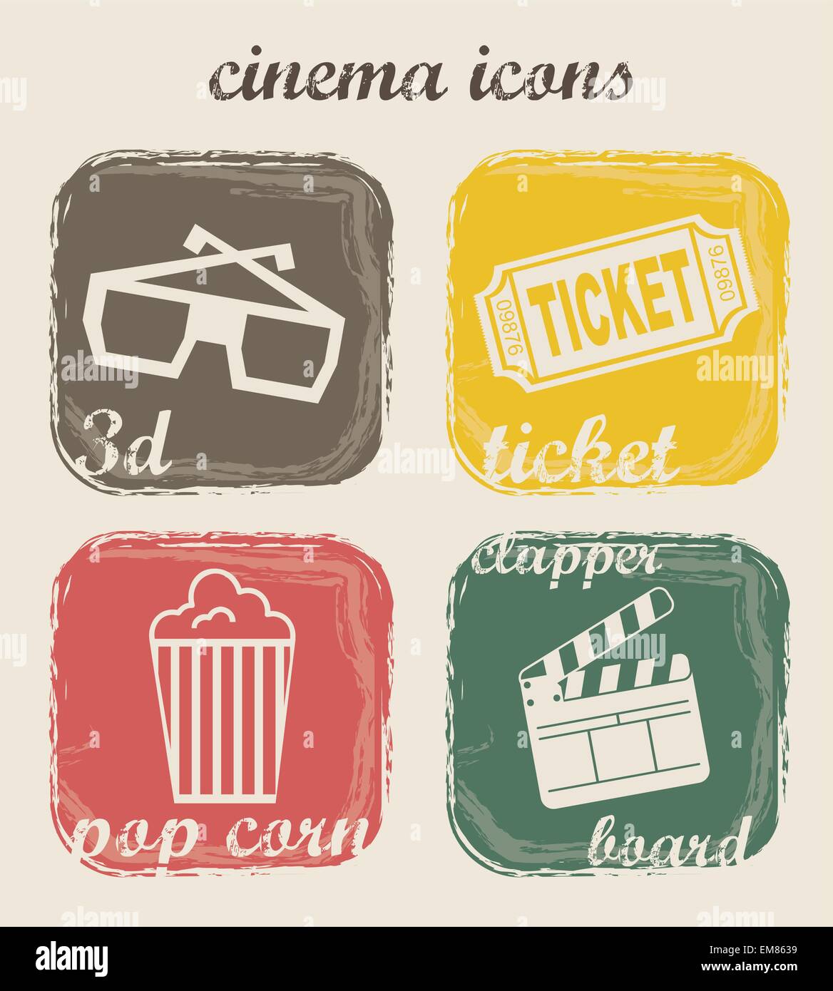 3d cinema vintage Stock Vector Images - Alamy
