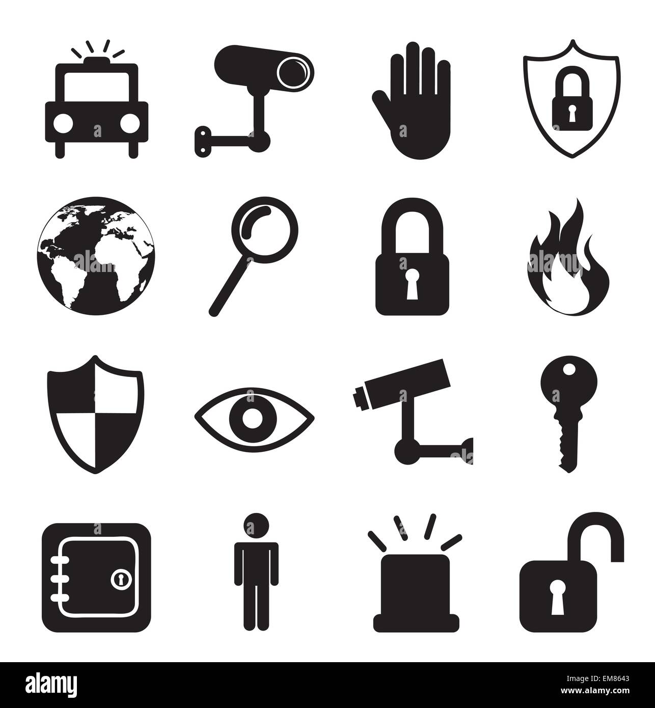 Security padlock over shield icon hi-res stock photography and images - Alamy