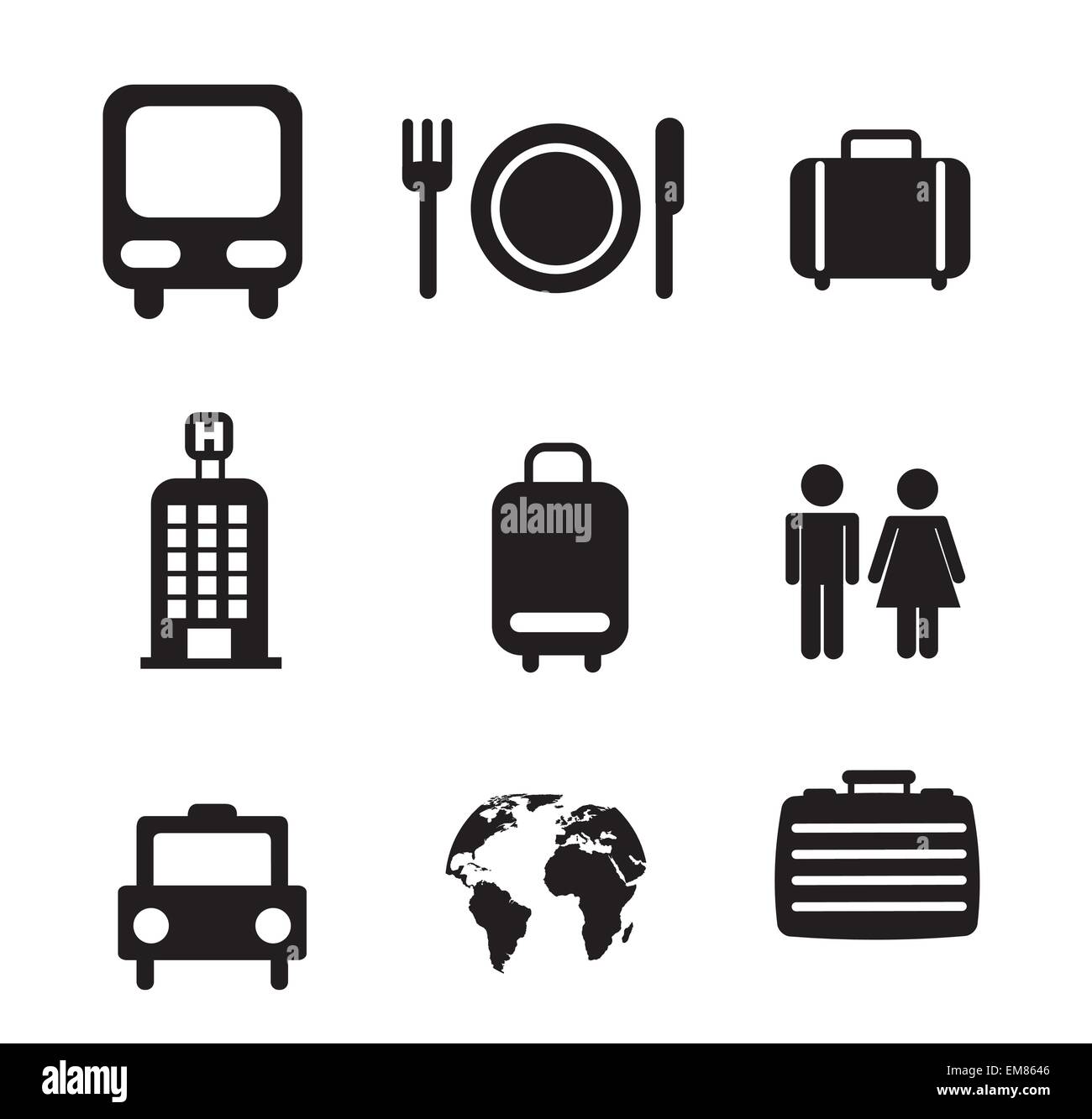 Travel suitcase over white Stock Vector Images - Alamy