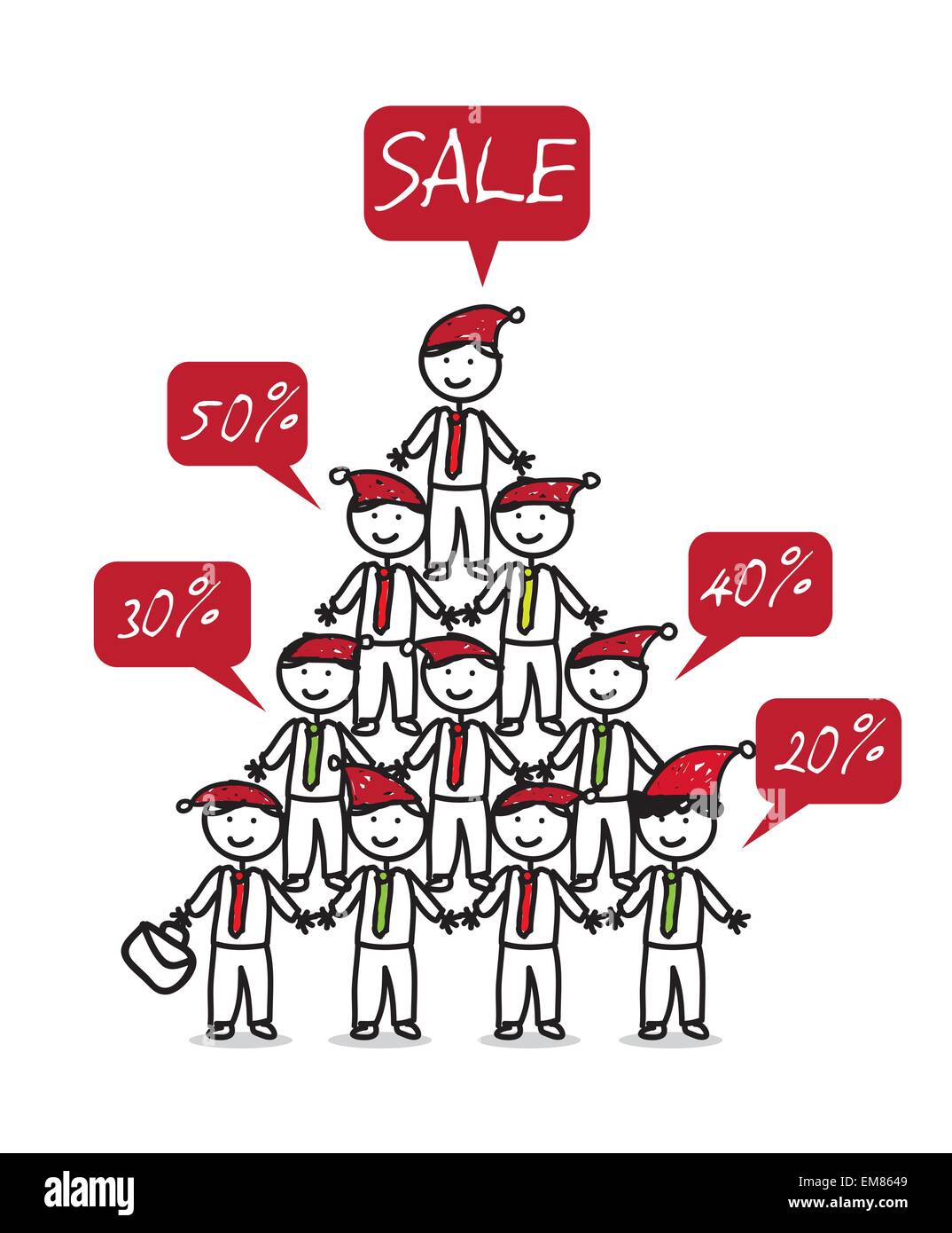 Human christmas tree Stock Vector Images - Alamy