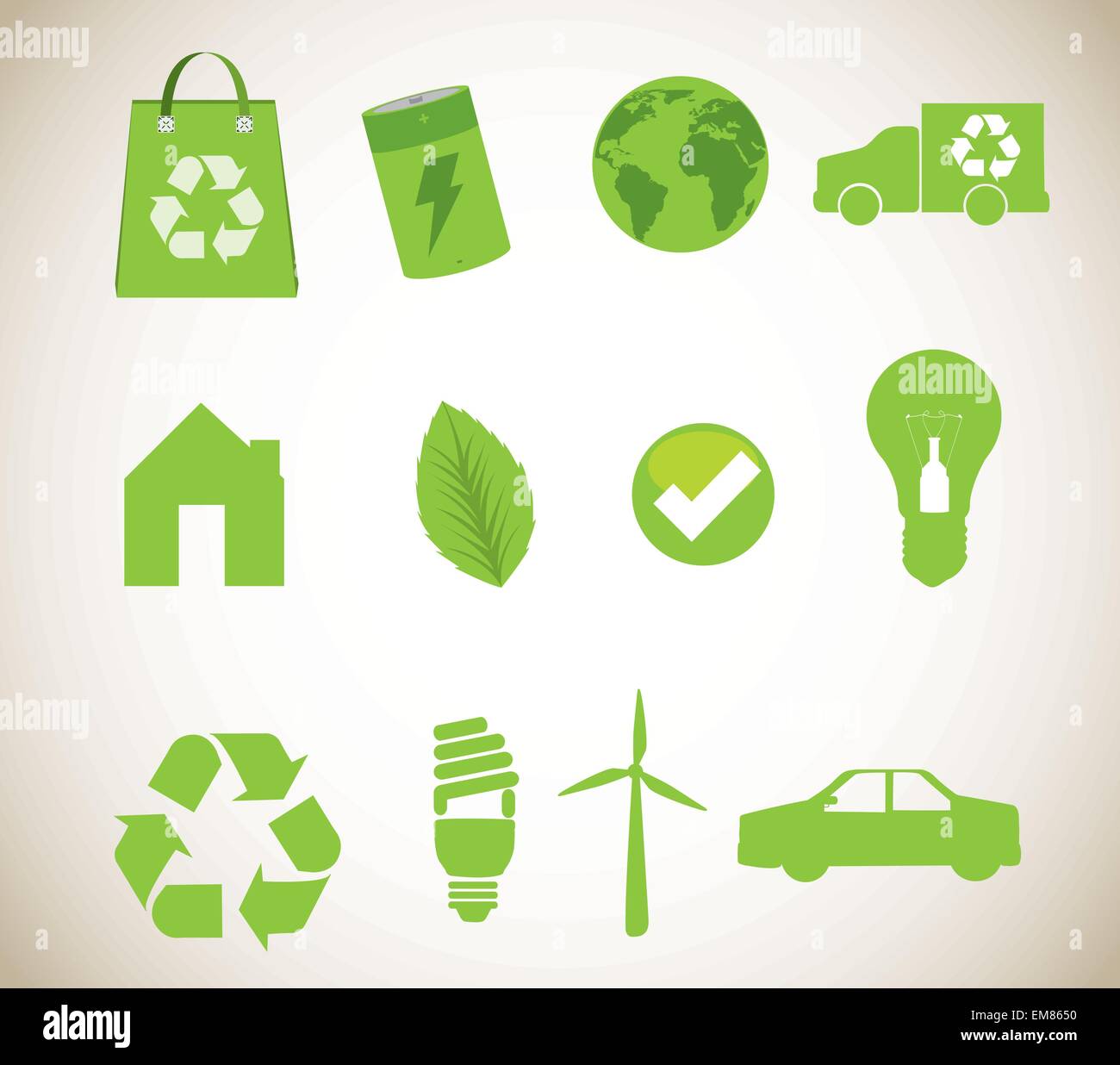 green recycle icons Stock Vector Image & Art - Alamy