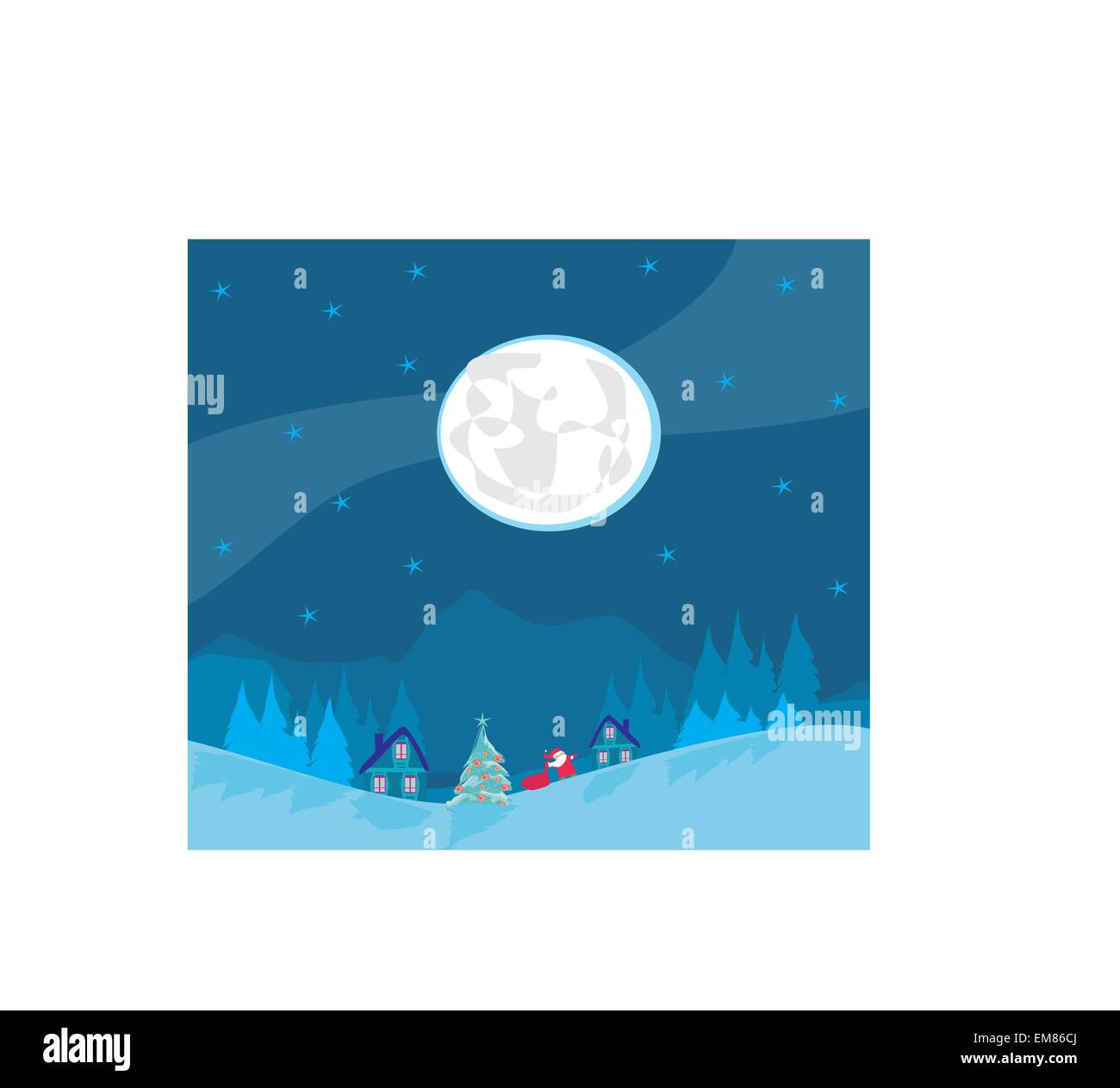 Landscape snow houses Stock Vector Images - Alamy