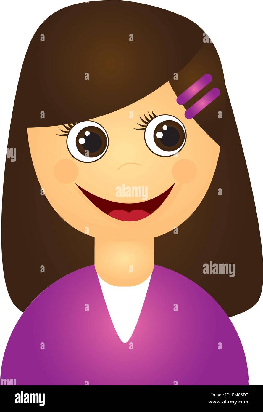 Cartoon girl child avatar Stock Vector Images - Alamy