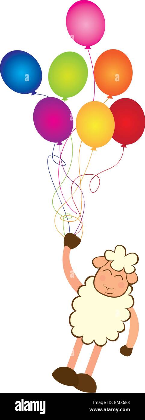 Family with color balloons Stock Vector Images - Alamy