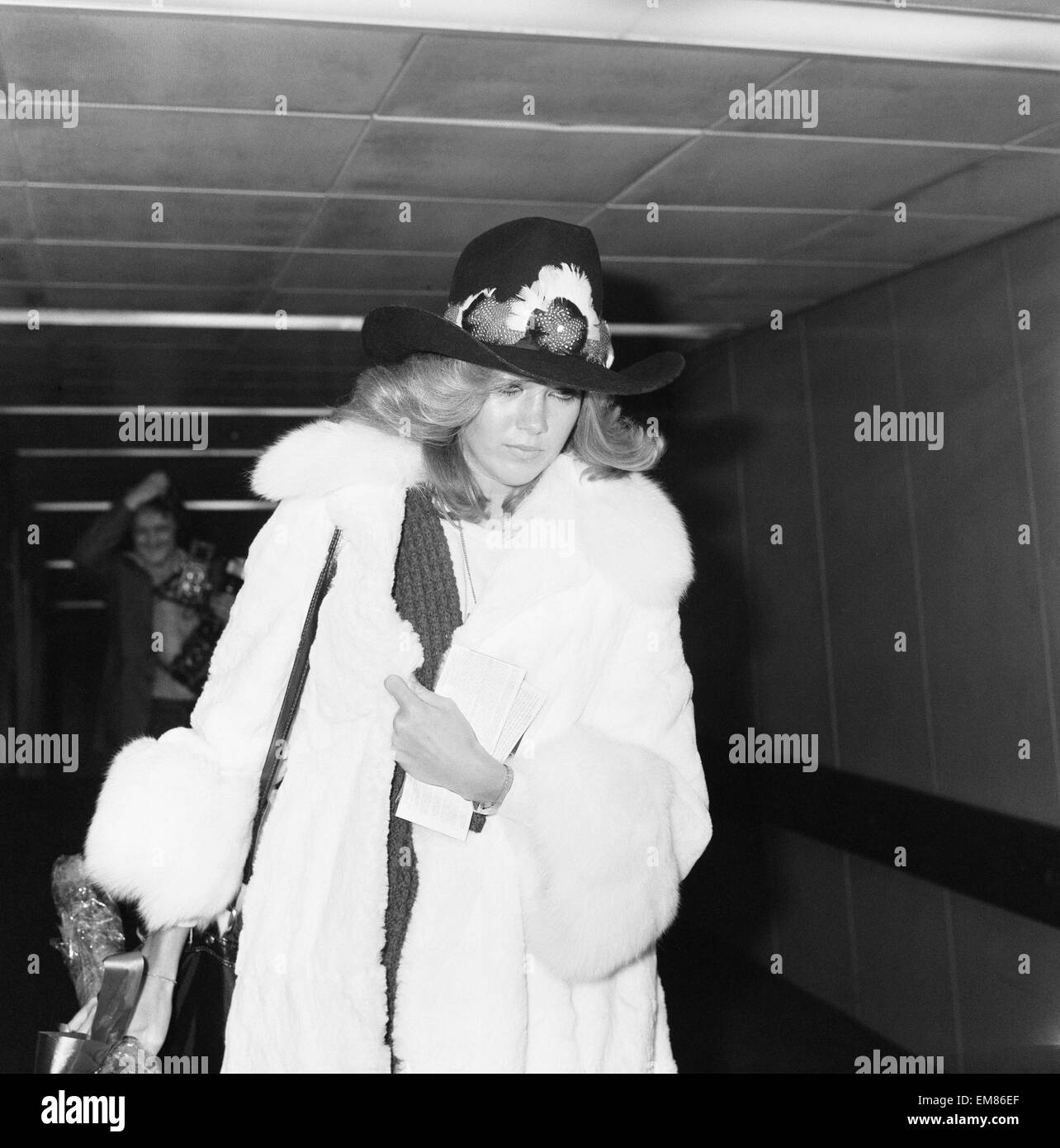 Former Miss World 1980, Miss Germany Gabriella Brum at London Heathrow ...