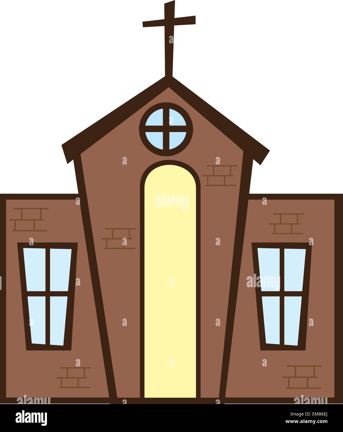 White frame church Stock Vector Images - Alamy