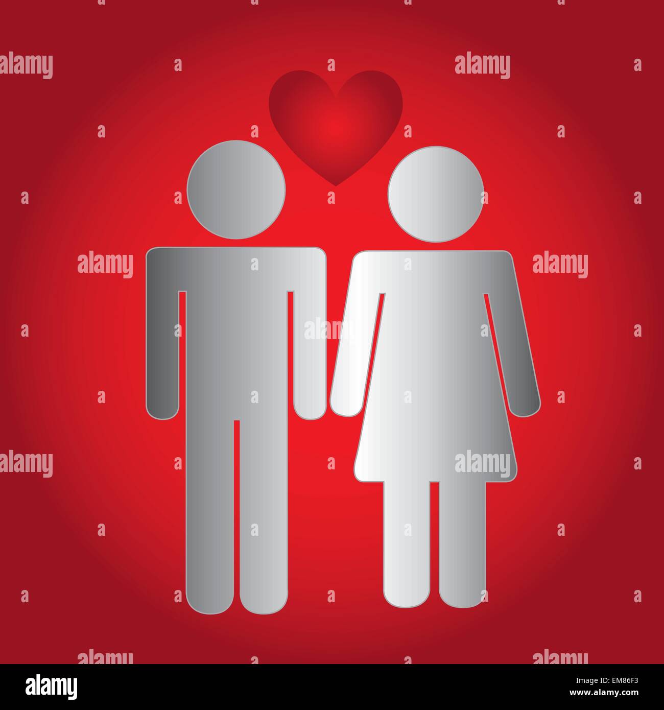 Women by heart Stock Vector Images - Alamy