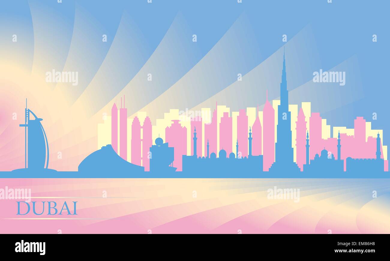 Dubai city skyline Stock Vector Image & Art - Alamy