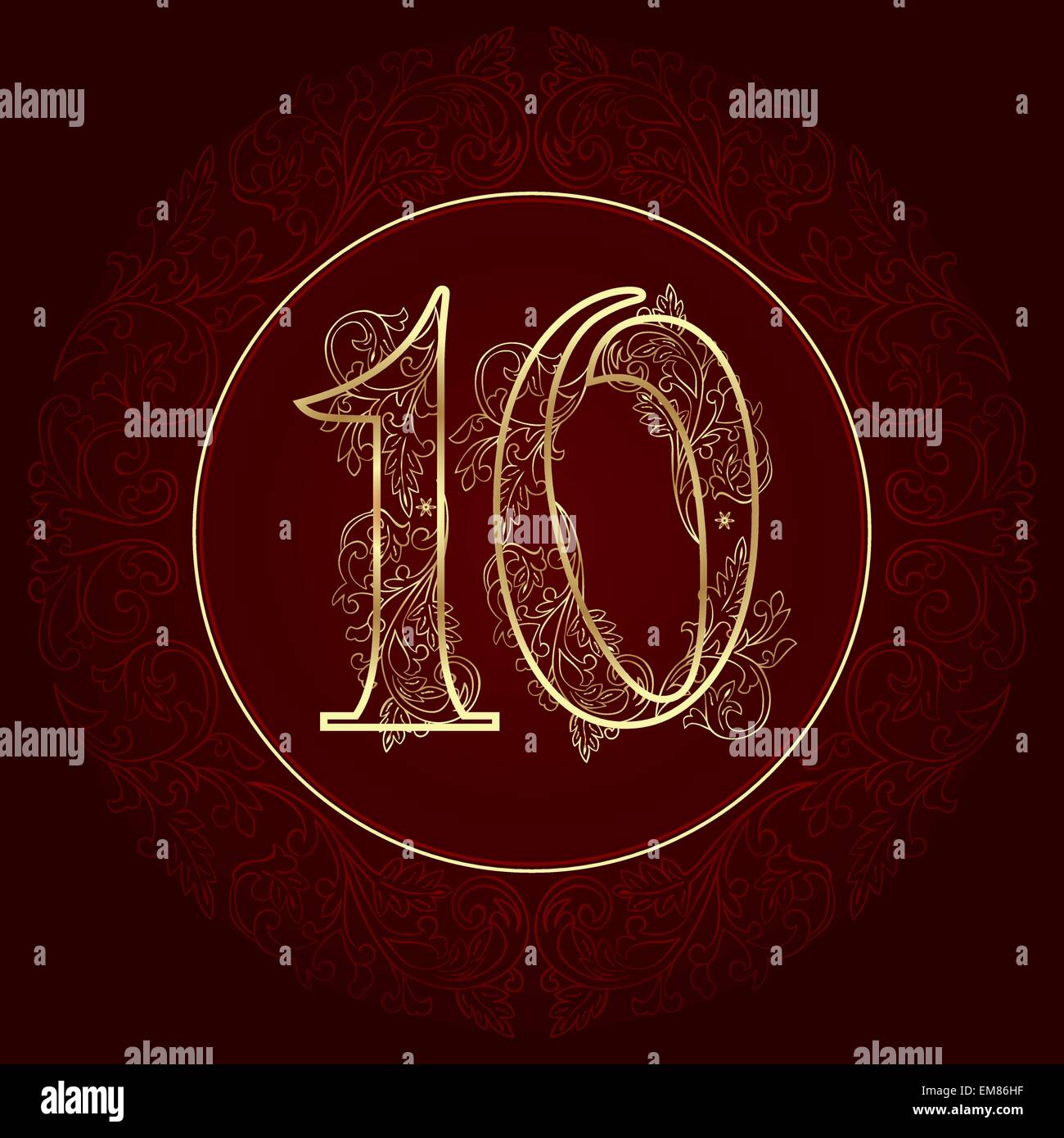 Number 10 ten Stock Vector Images - Alamy