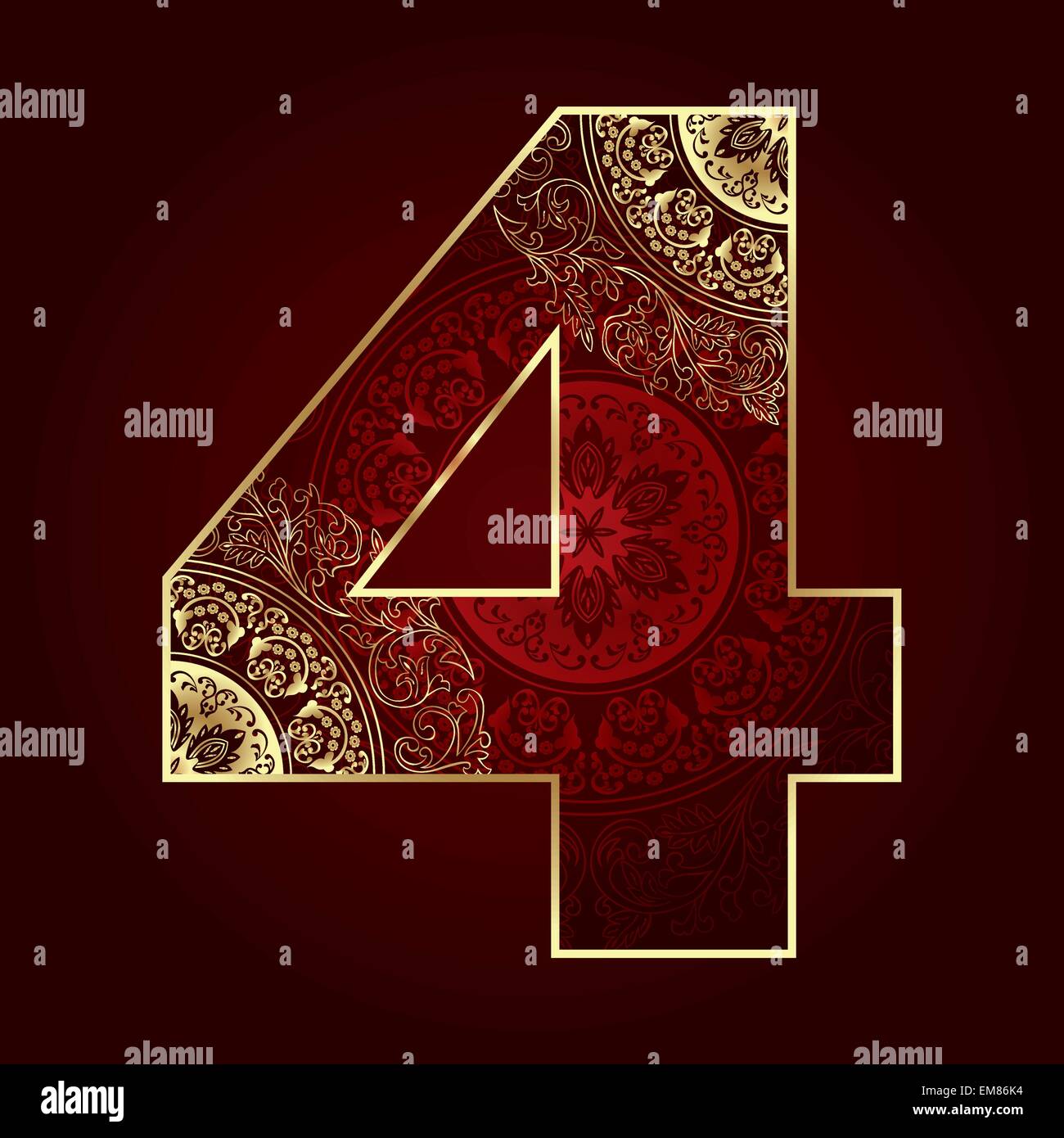 The number 4 Stock Vector Images - Alamy