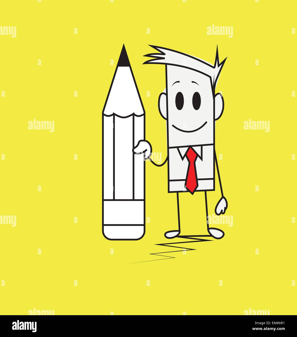 Cartoon pen character hi-res stock photography and images - Alamy