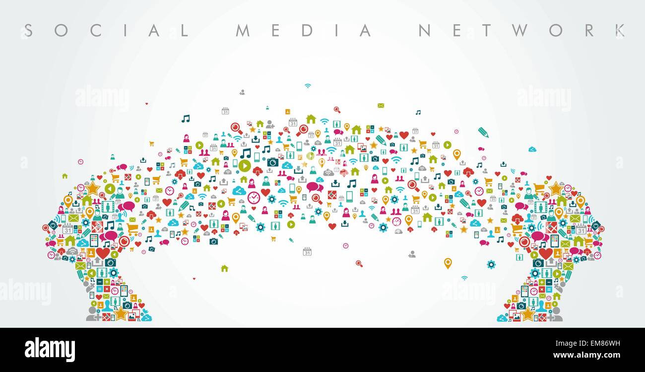 Human heads connection Stock Vector Images - Alamy