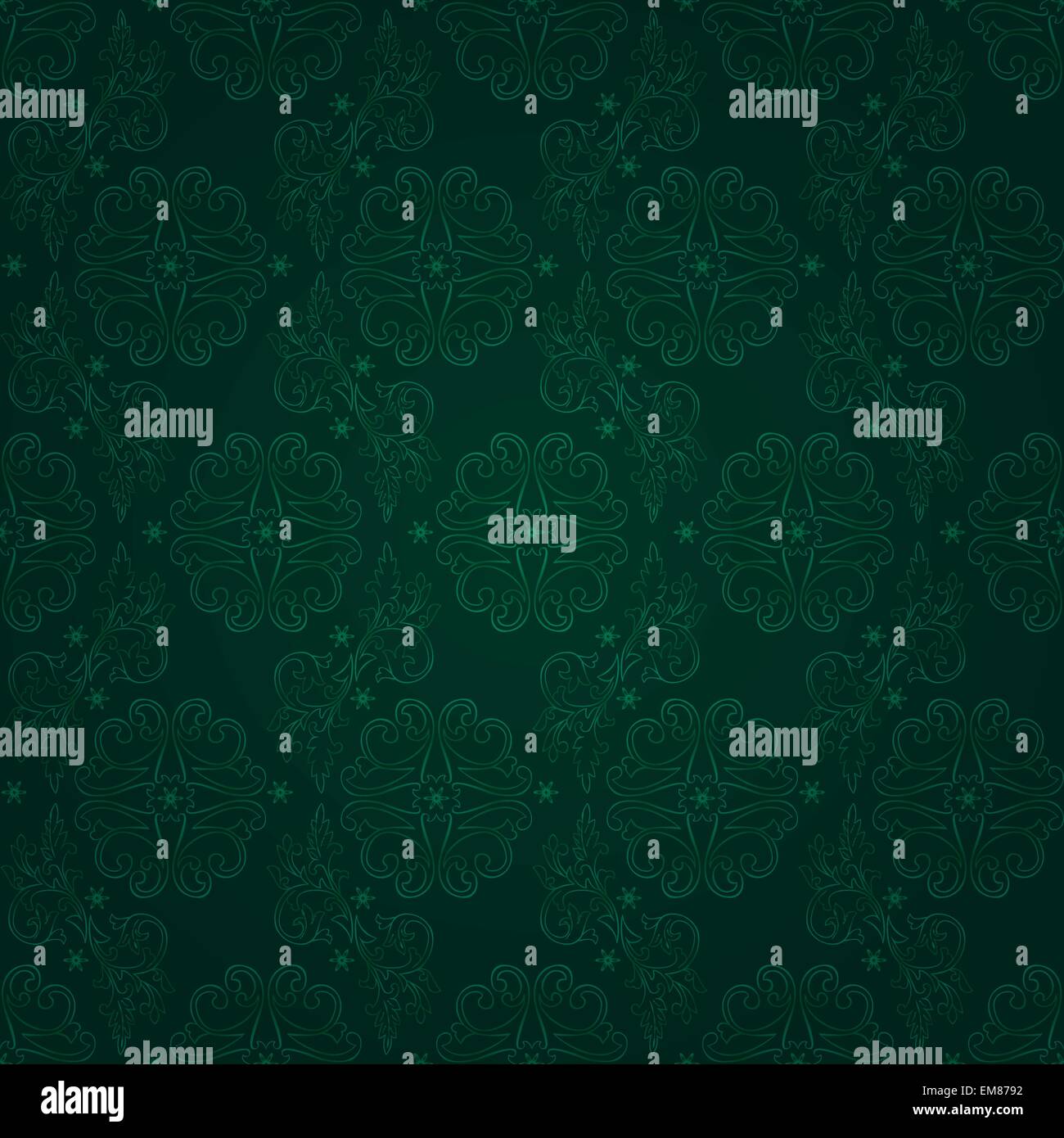 Floral pattern on green Stock Vector Images - Alamy