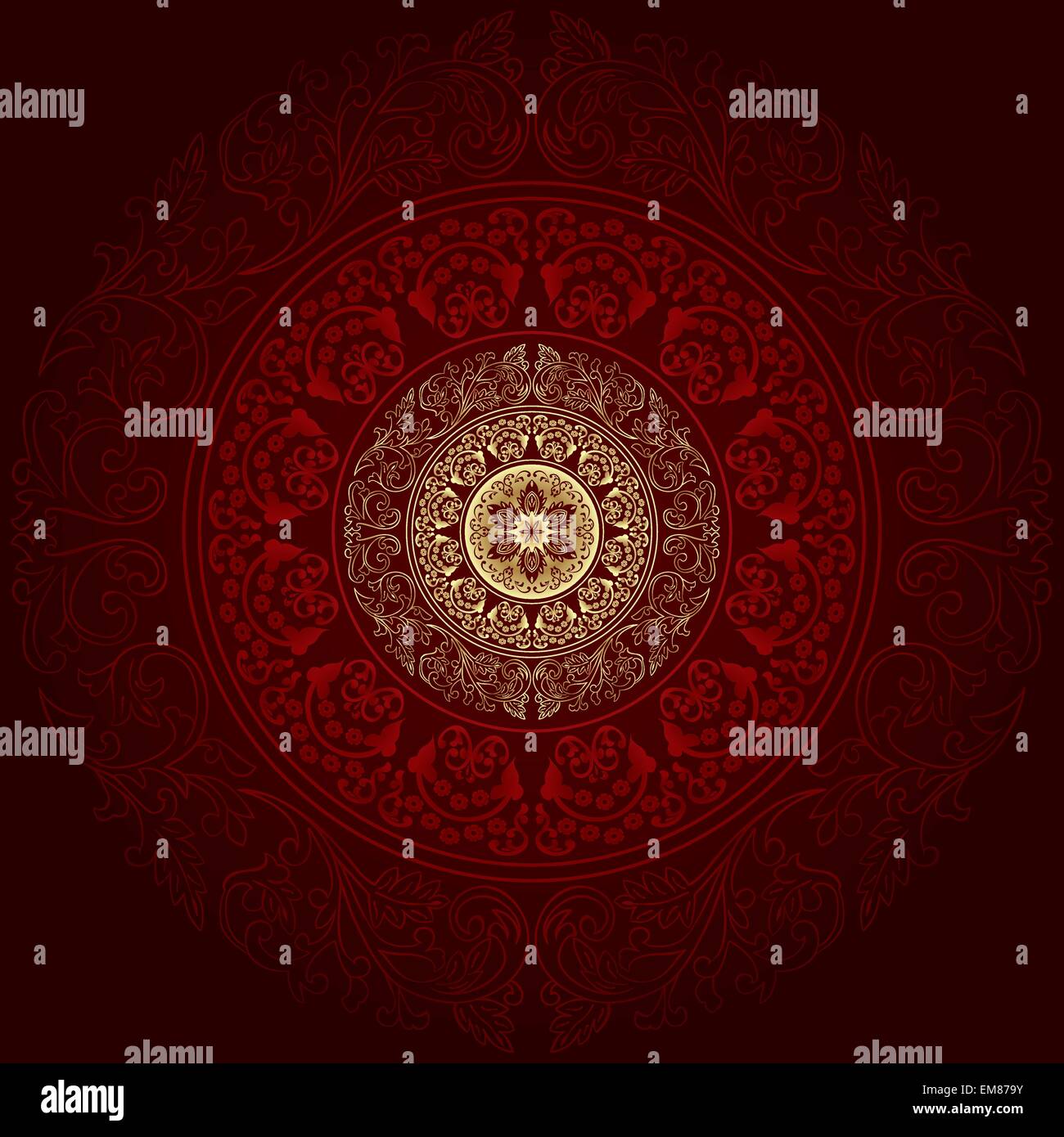 Arabic frame floral design Stock Vector Images - Alamy