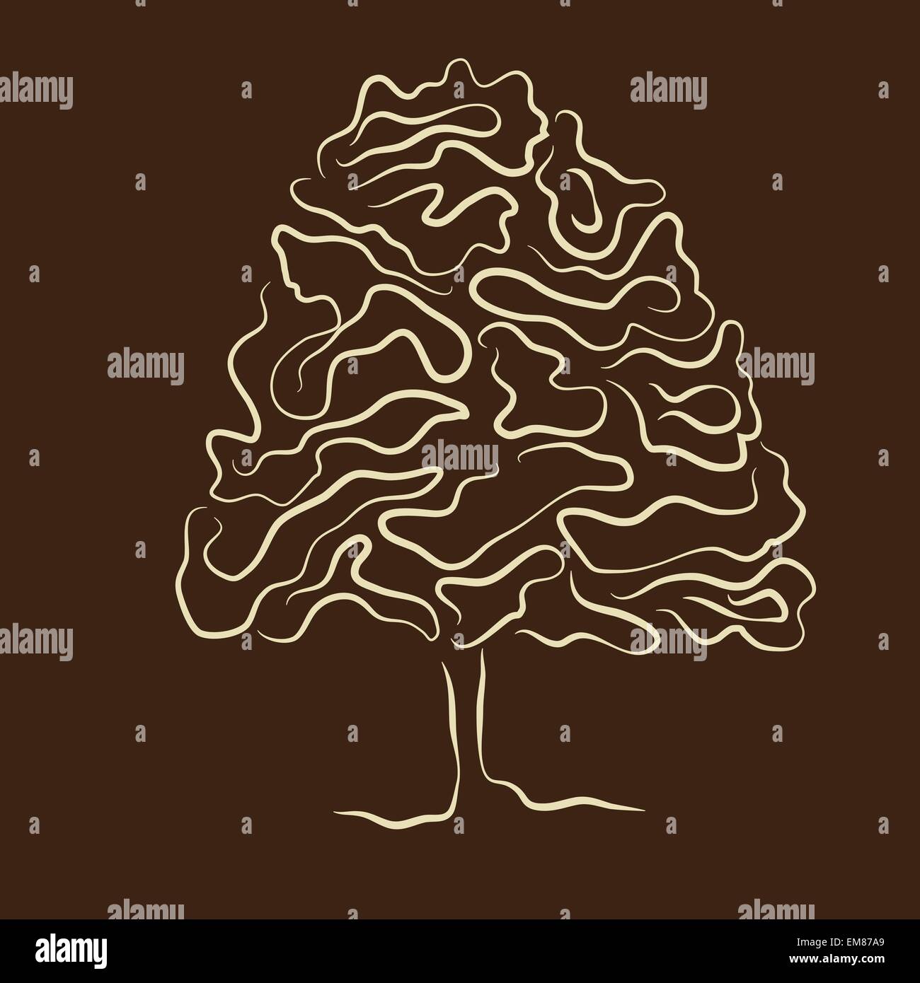 stylized tree silhouette Stock Vector Image & Art - Alamy