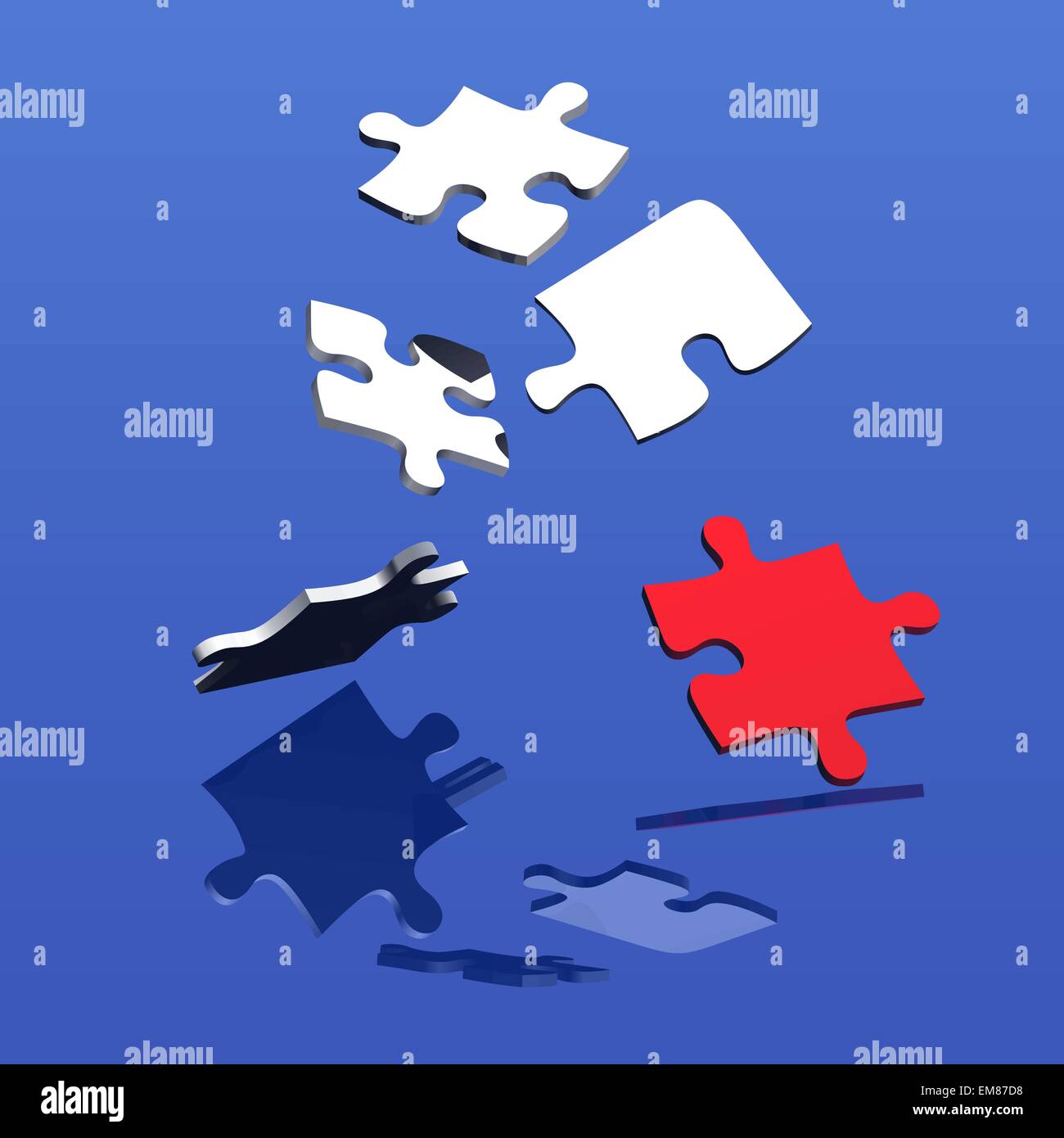 Jigsaw Puzzle Pieces Falling High Resolution Stock Photography and ...