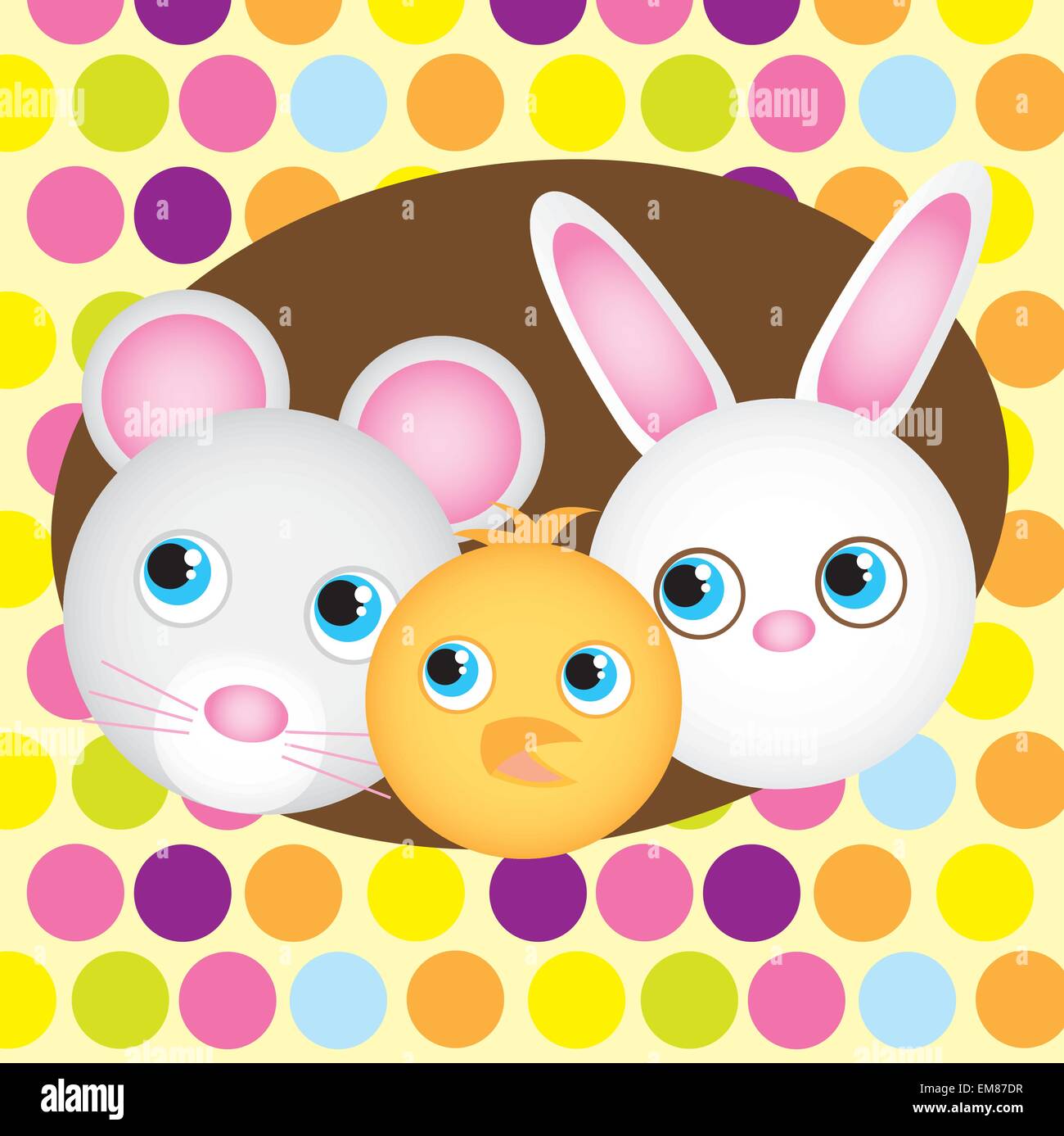 Cute farm animal faces Stock Vector Images - Alamy