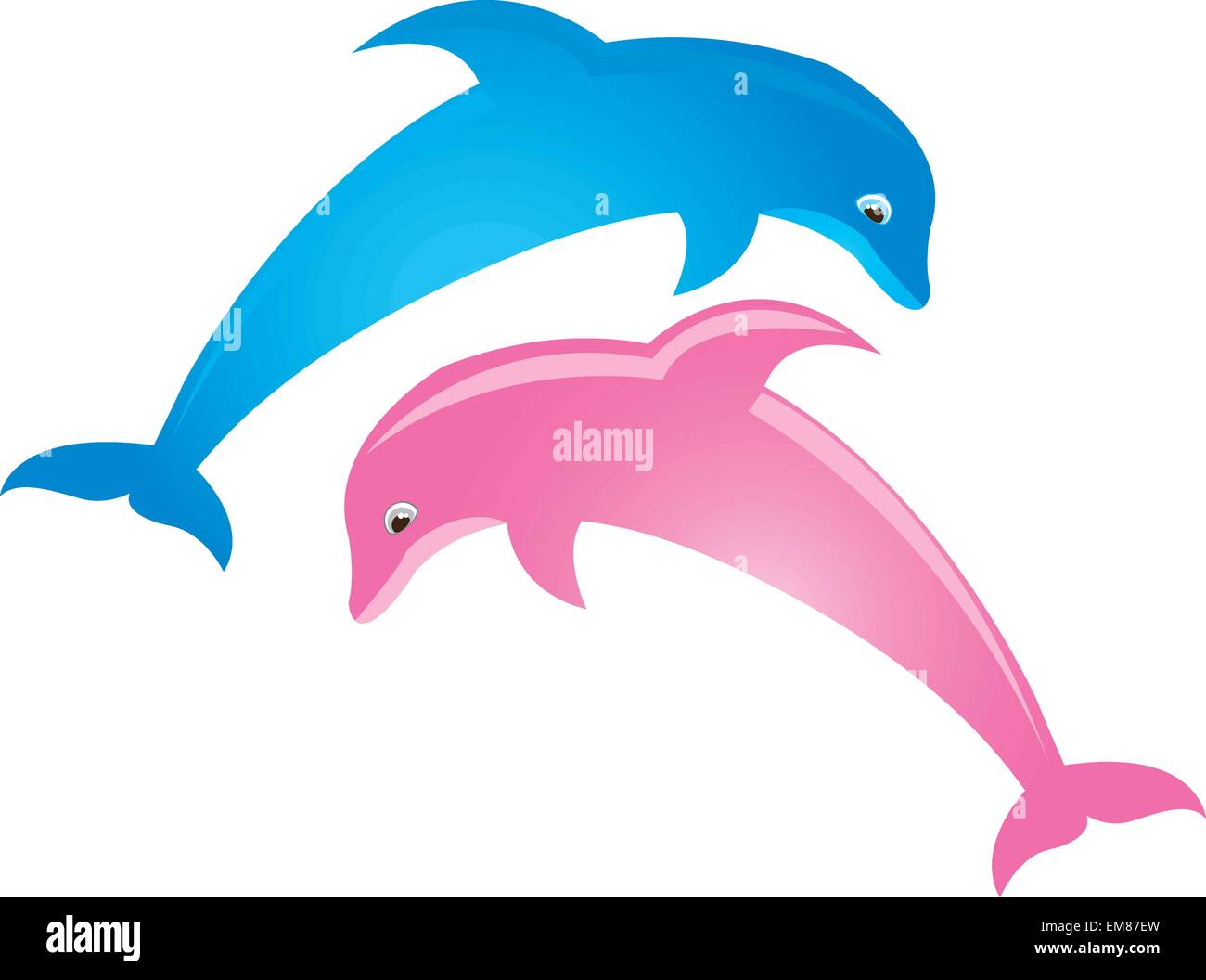 Pink Dolphins Clipart