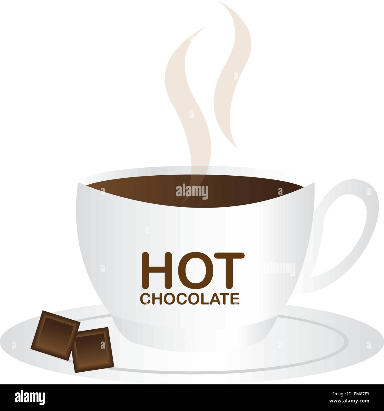 Cup tasty hot chocolate Stock Vector Images - Alamy