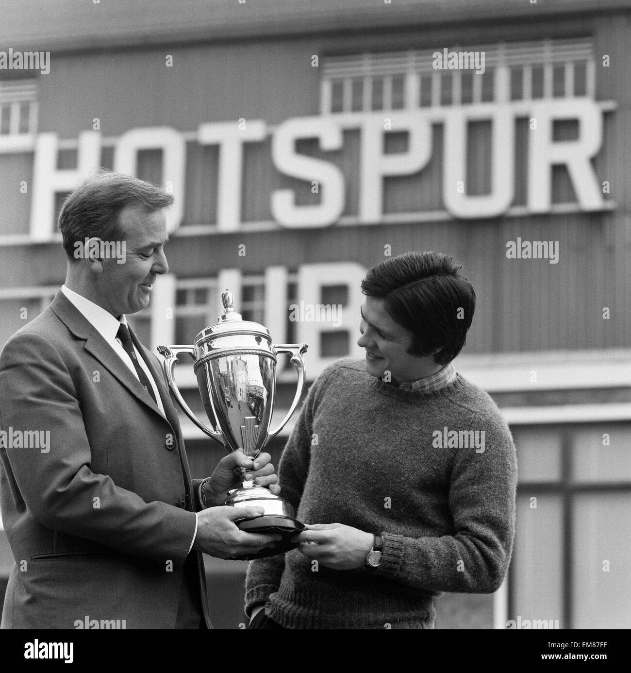 Spurs coach Pat Welton with Steve Perryman, 4th February 1971. Pictured ...