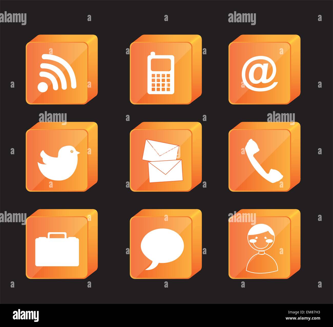 Orange icons Stock Vector Images - Alamy