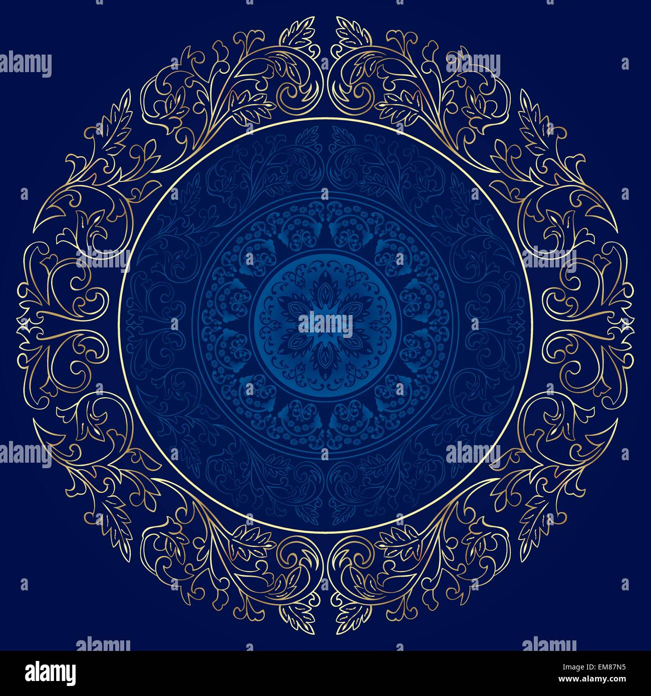 Arabic frame floral design Stock Vector Images - Alamy