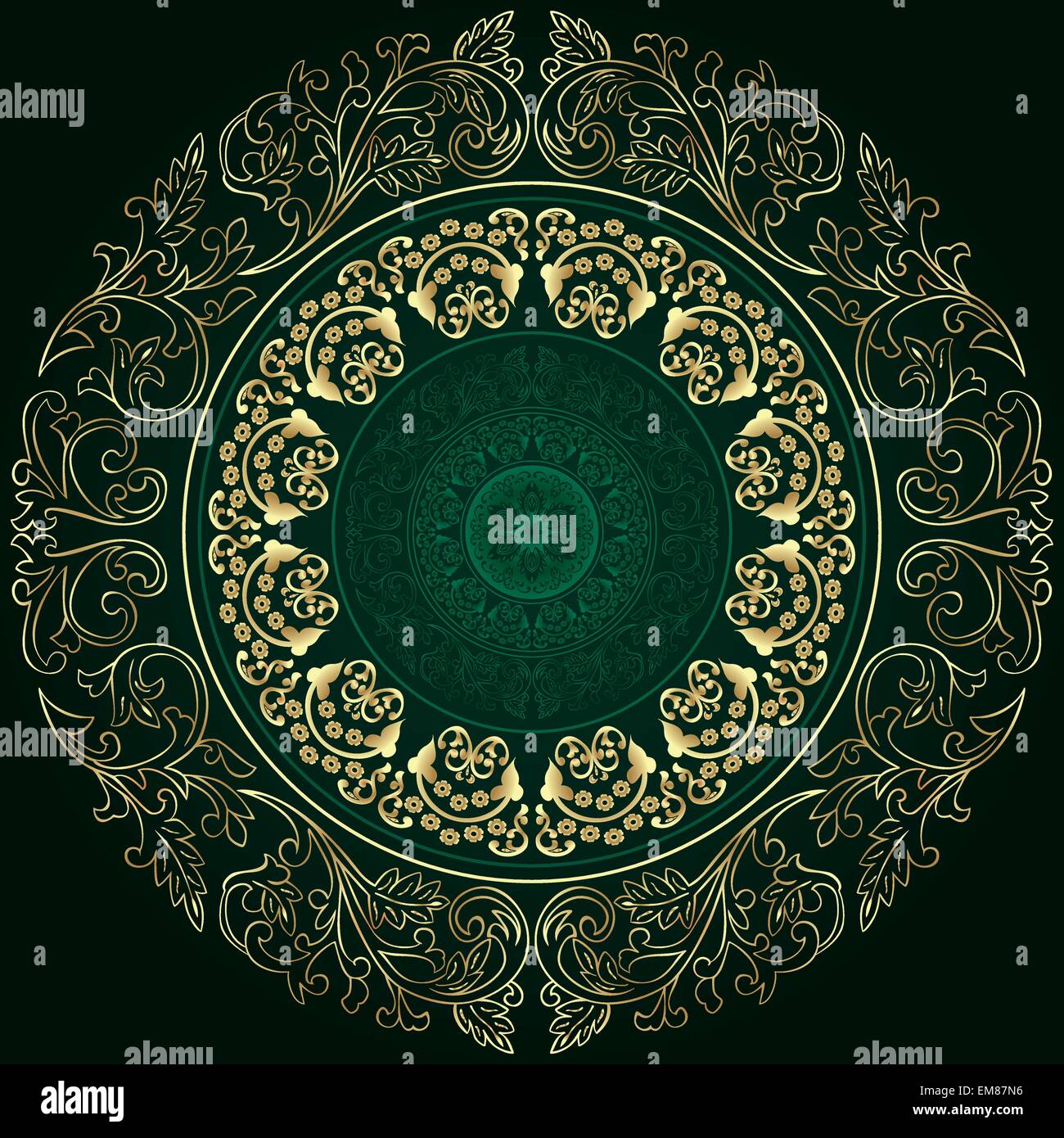 Arabic frame floral design Stock Vector Images - Alamy