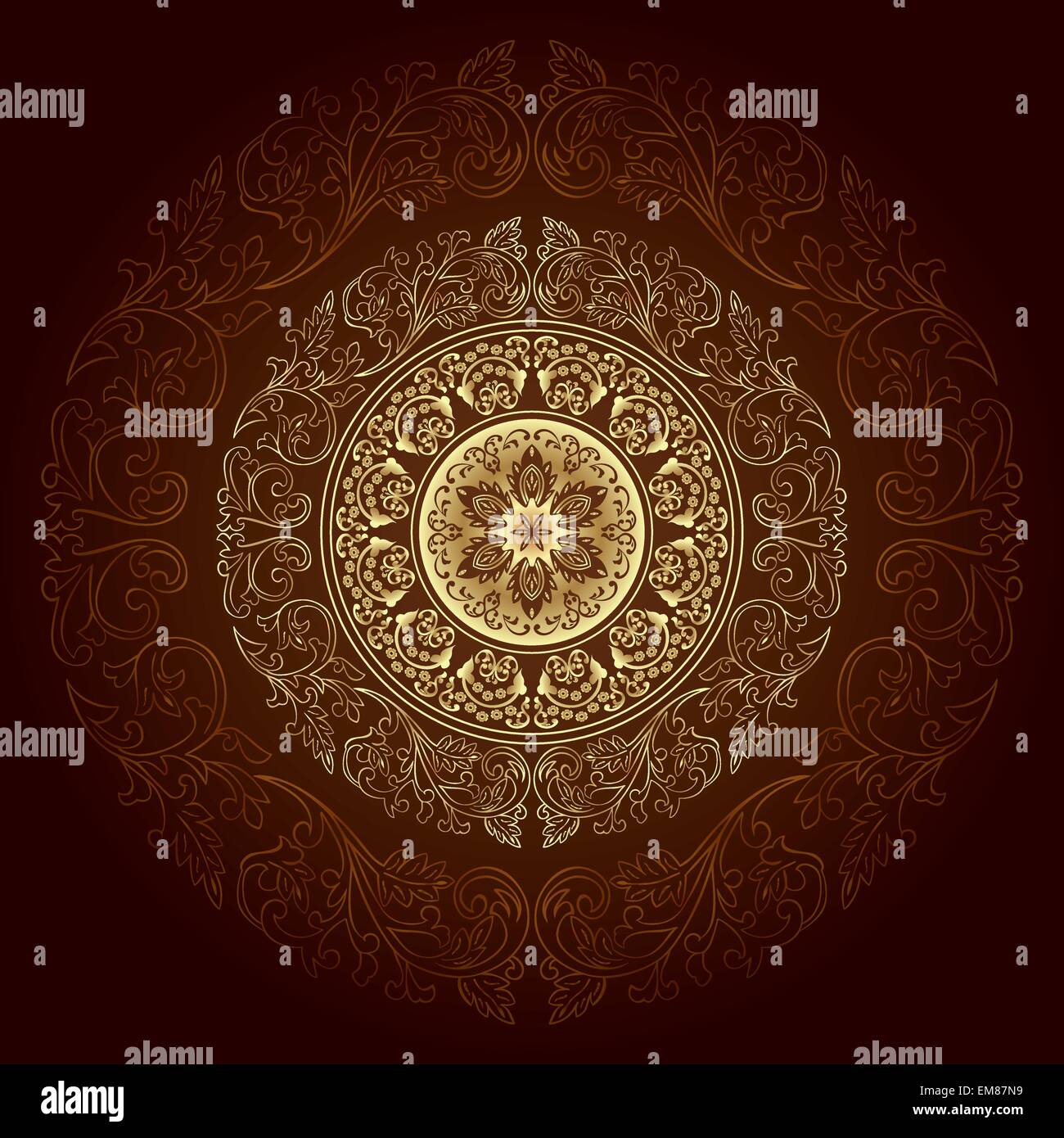 Arabic frame floral design Stock Vector Images - Alamy