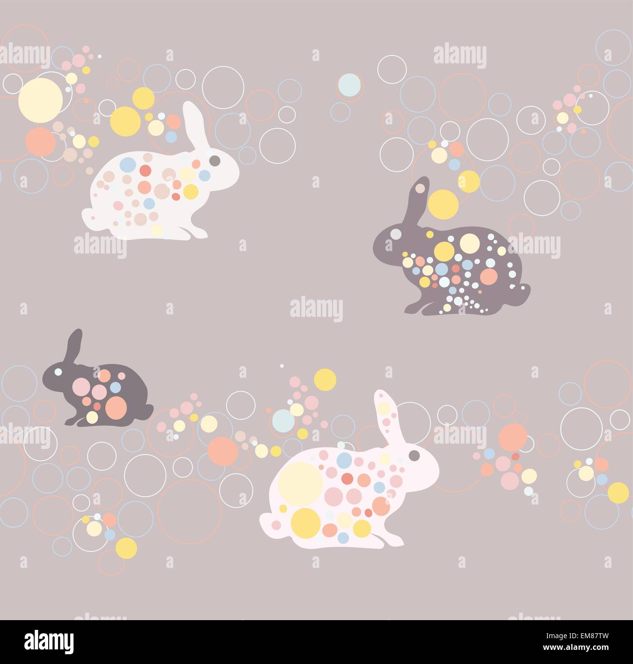 Cute rabbit pattern Stock Vector Image & Art - Alamy