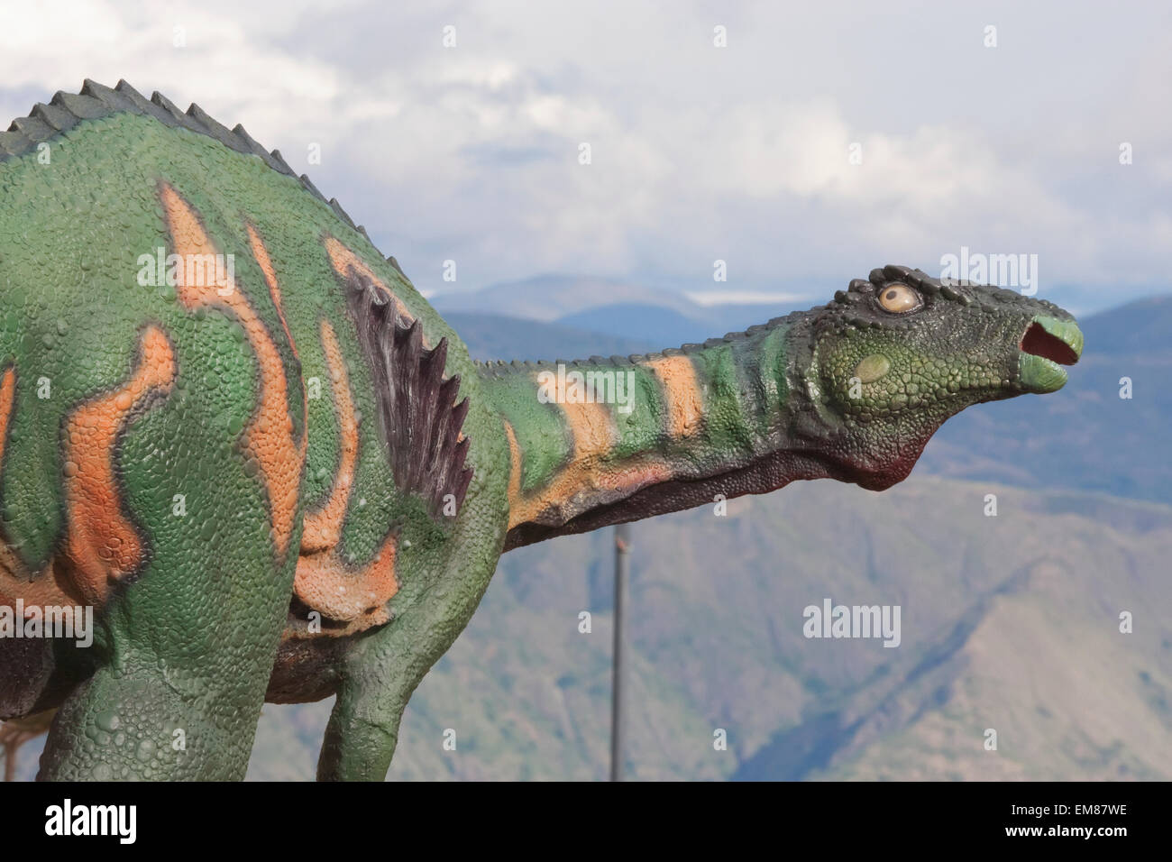 Life-size model of a Dinosaur on display at the Cretacic Park by Cal ...