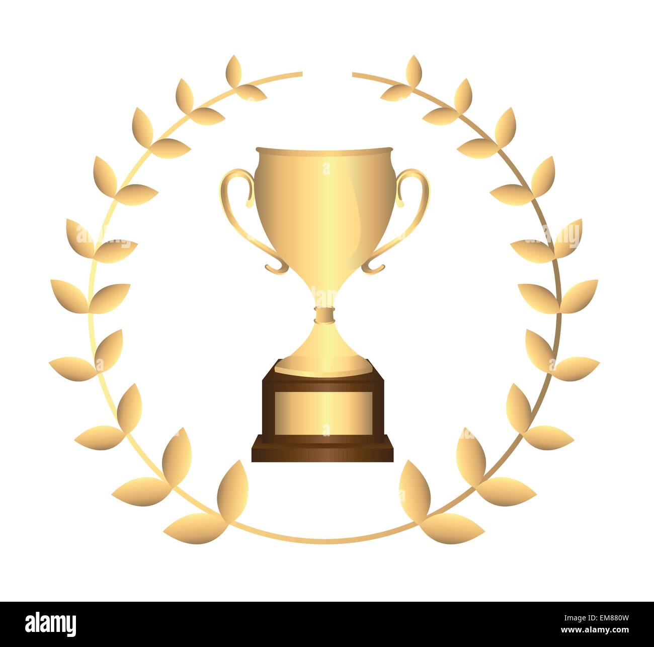 Golden laurel trophy hi-res stock photography and images - Alamy